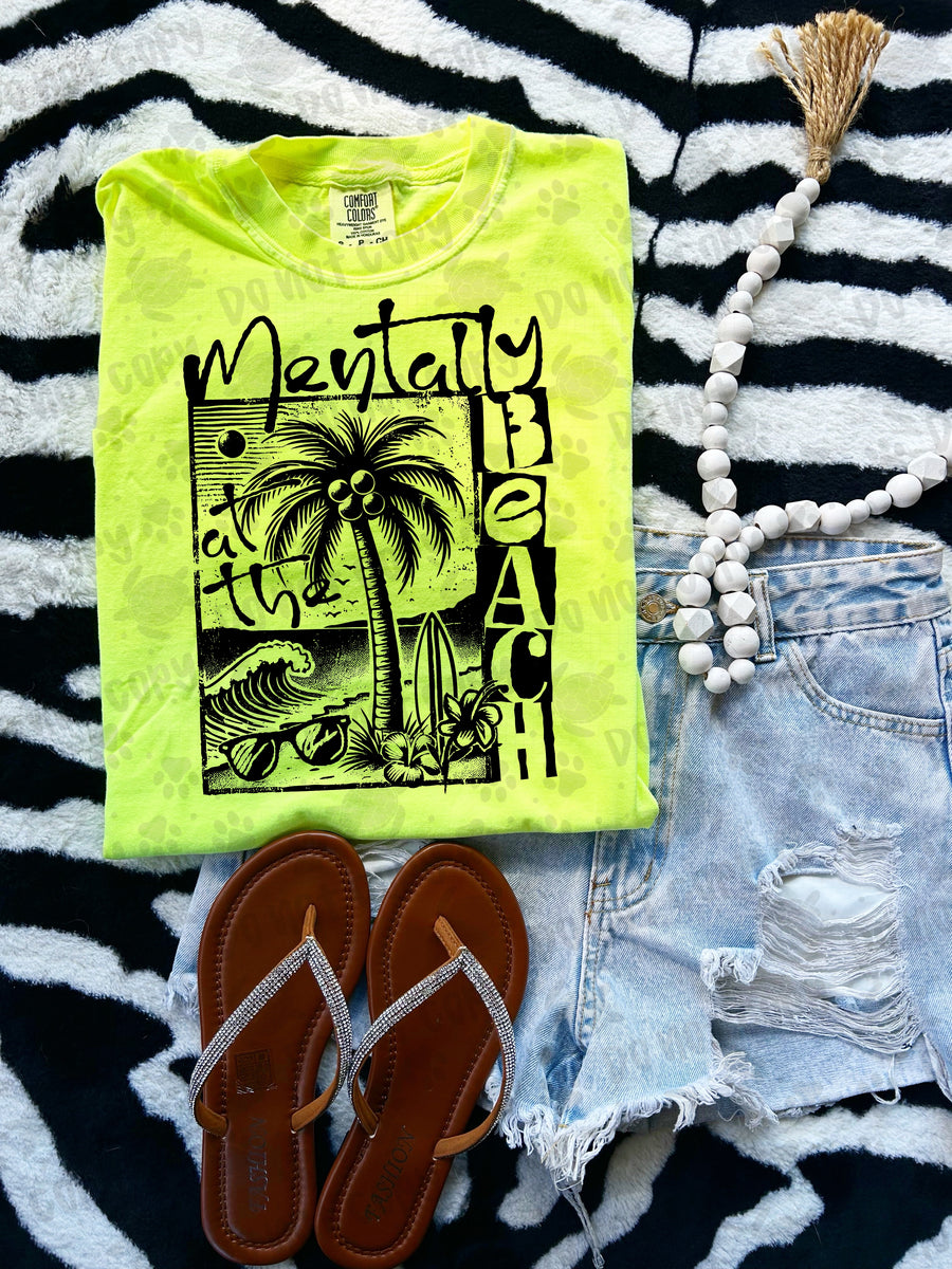 Mentally at the Beach - DTF Print – Turtle Dane Co
