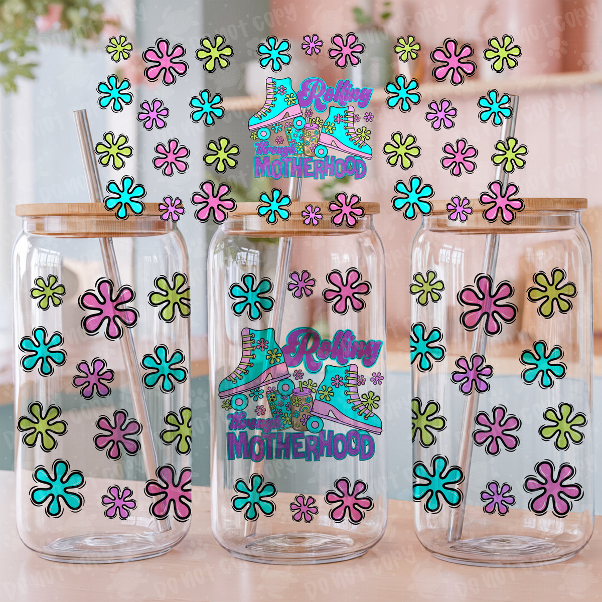 Rolling Through Motherhood - UV DTF – Turtle Dane Co