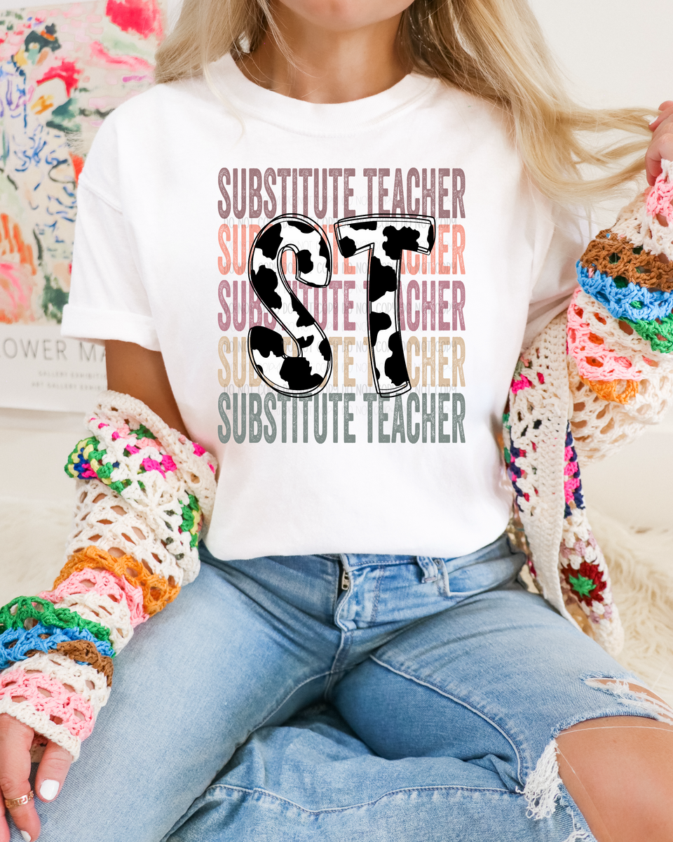 SUBSTITUTE TEACHER ( COW PRINT ) – Turtle Dane Co
