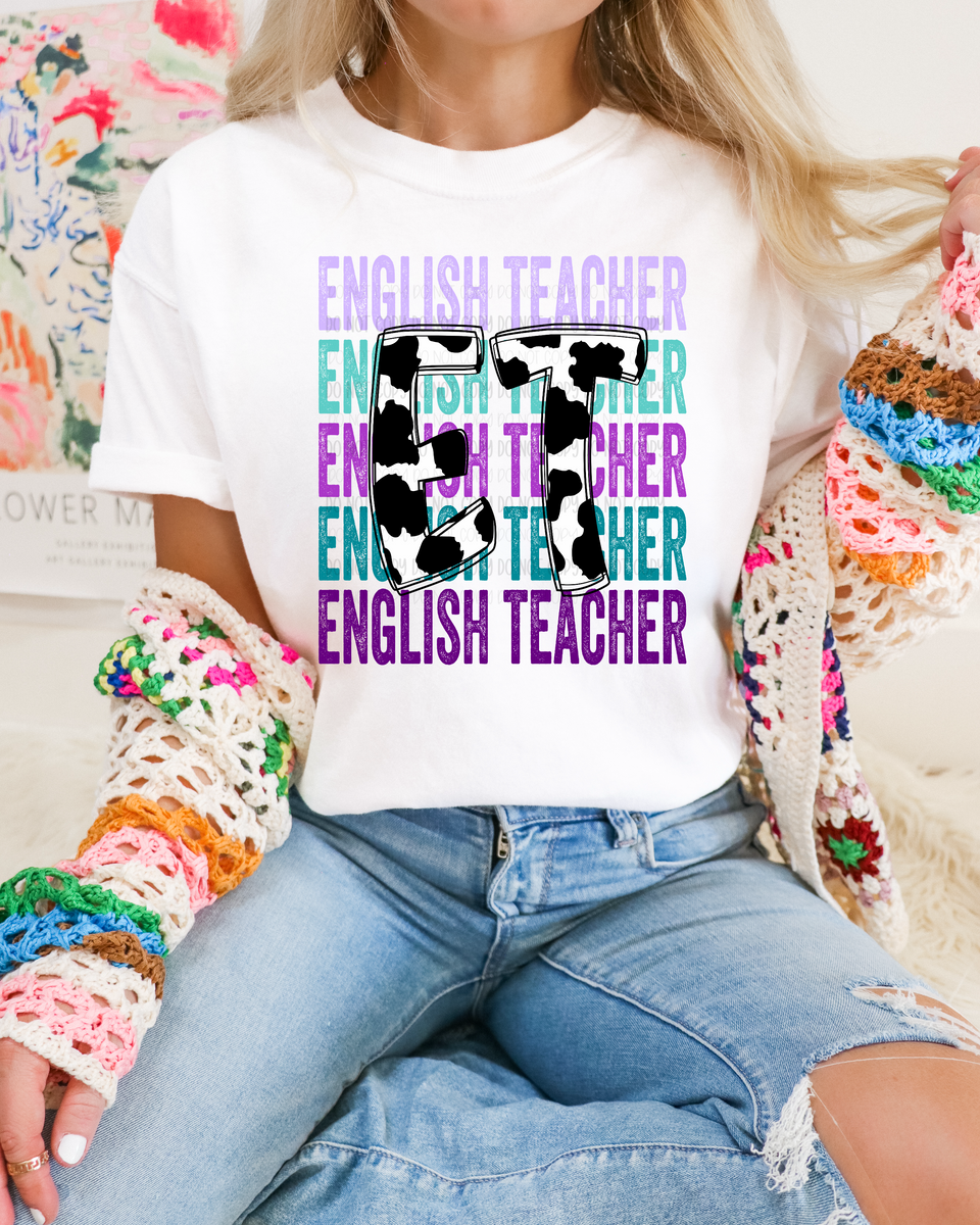 ENGLISH TEACHER ( COW PRINT ) – Turtle Dane Co