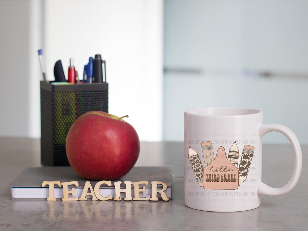 Western Hello Third Grade- UV DTF Decal – Turtle Dane Co
