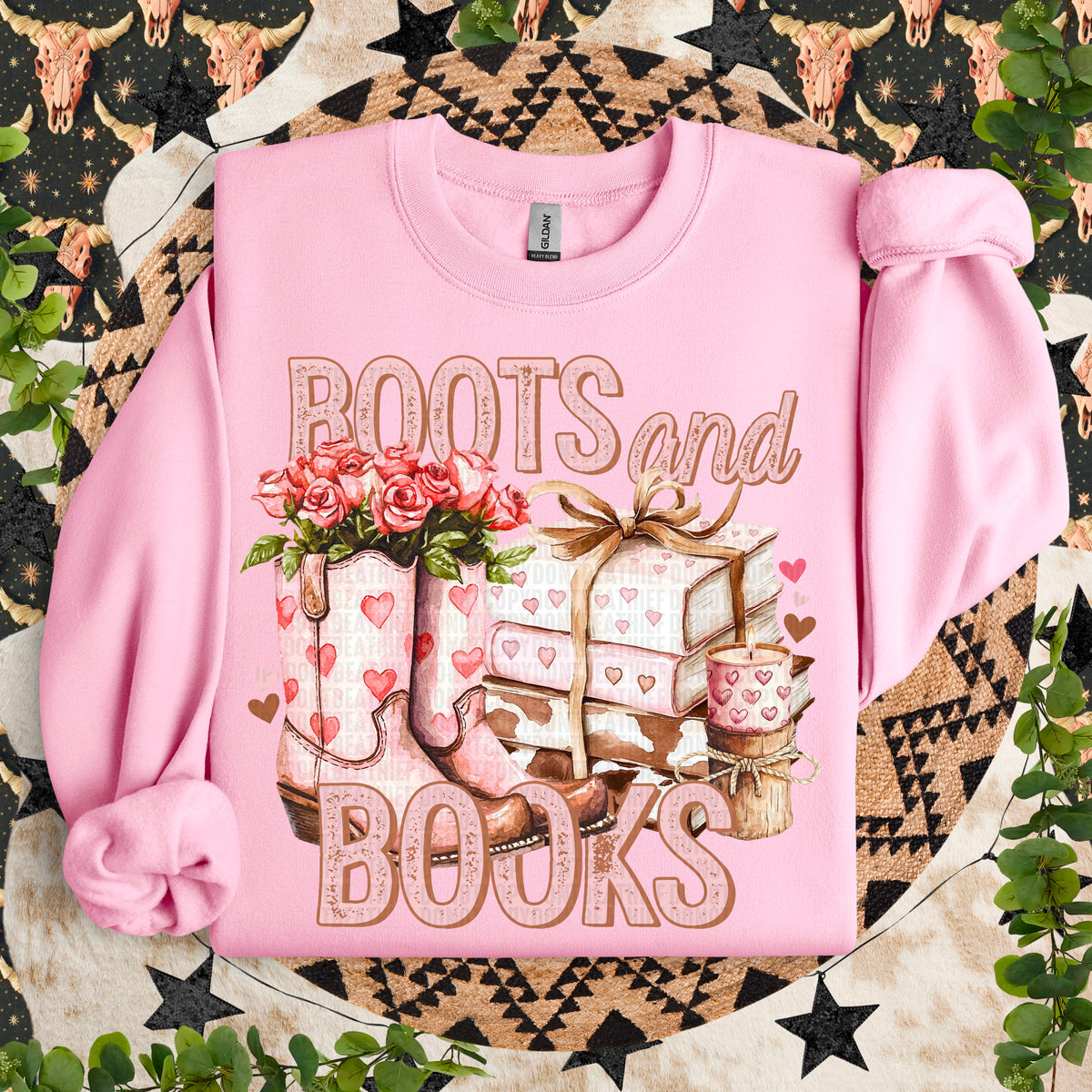 Boots and Books - DTF Print – Turtle Dane Co