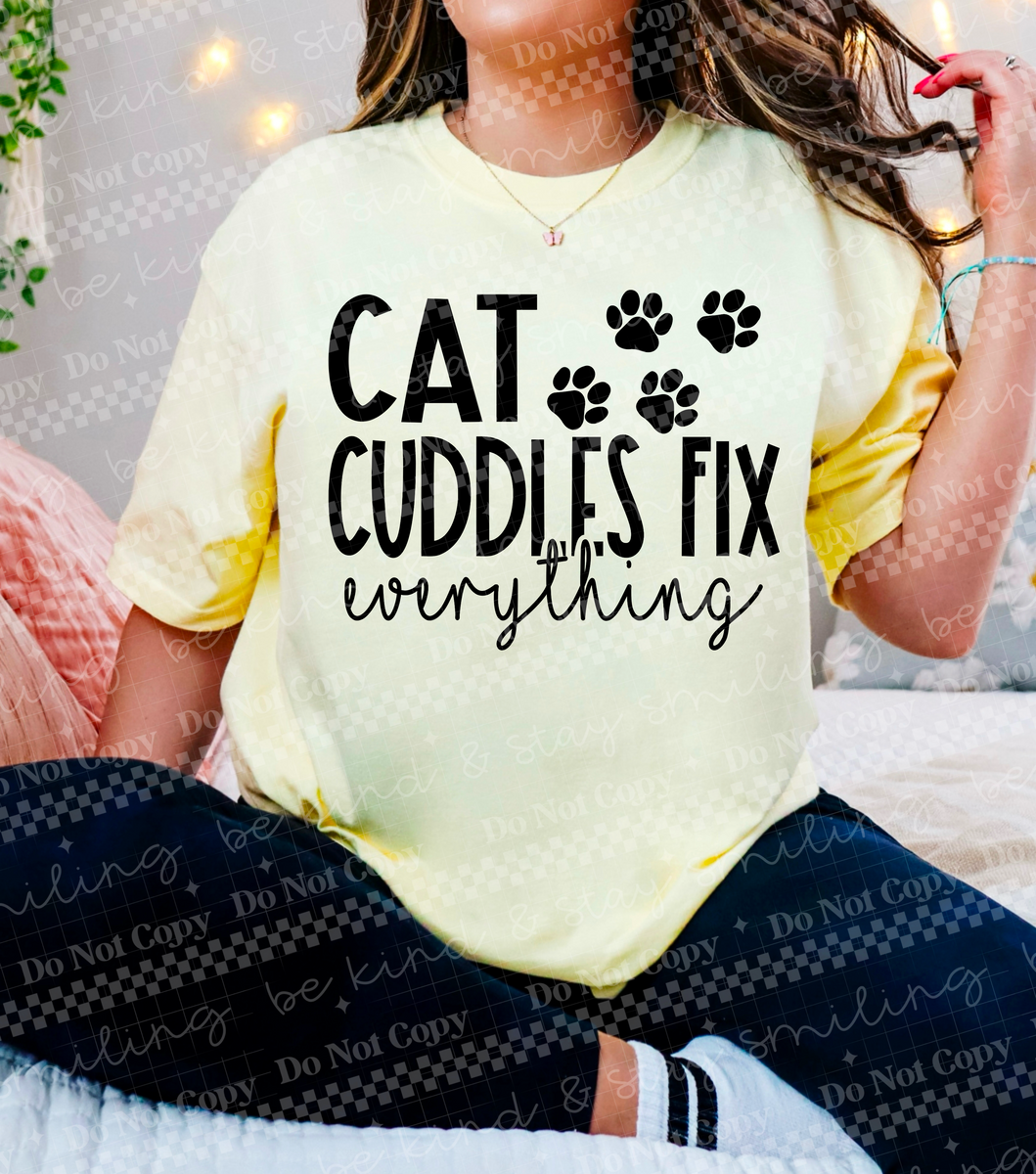 Cat Cuddles - DTF Print – Turtle Dane Co