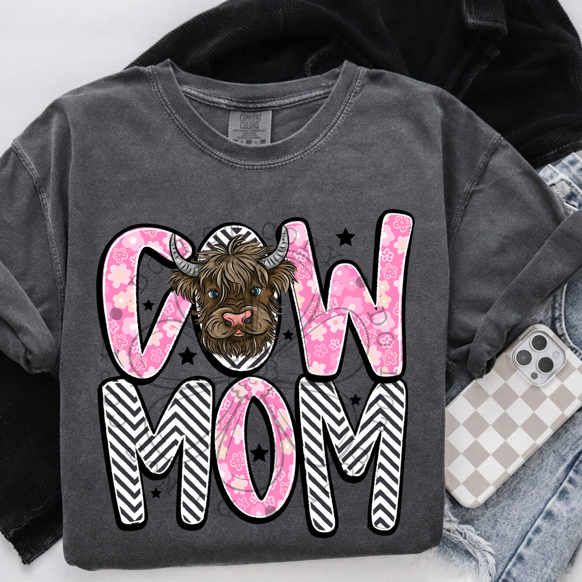 Cow Mom - DTF Print – Turtle Dane Co