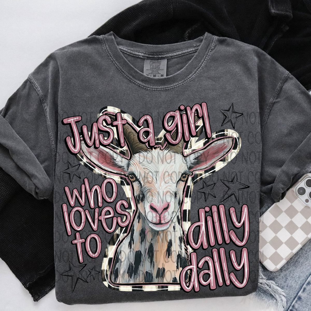 Goat - Dilly Dally - DTF Print – Turtle Dane Co