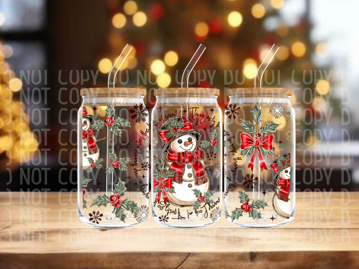 Snowman - UV DTF Wrap – Turtle Dane Co