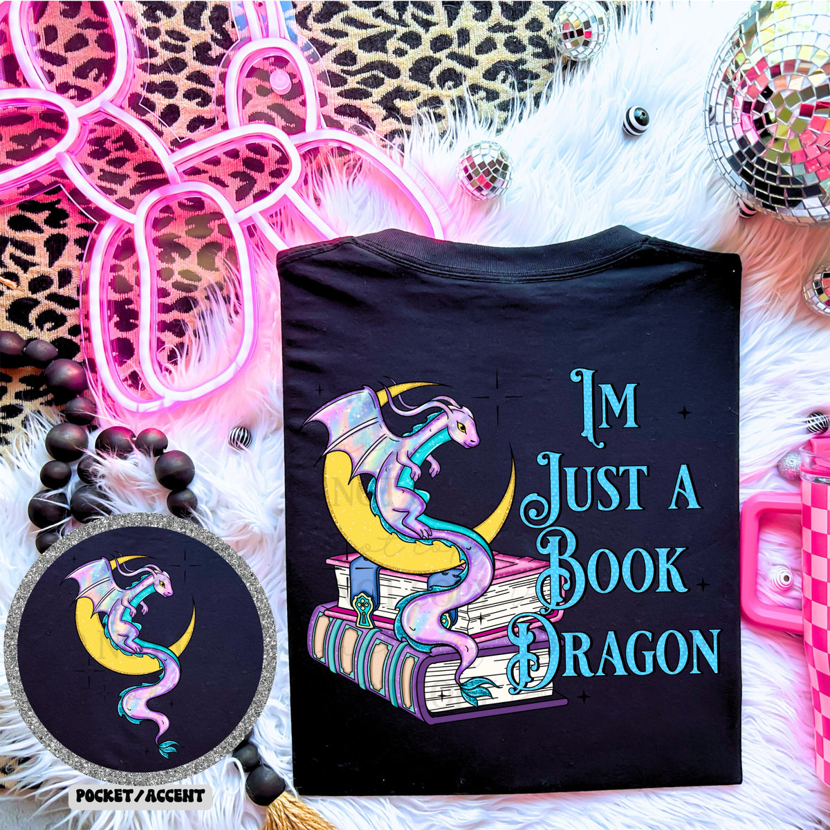 Book Dragon - DTF Print – Turtle Dane Co