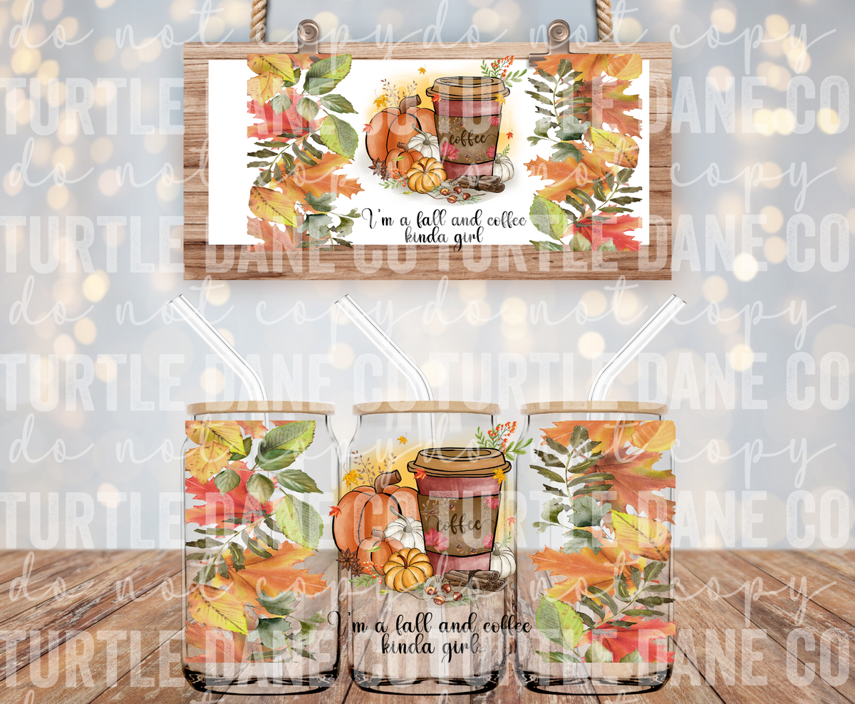 Fall Girl - UV DTF WRAP – Turtle Dane Co