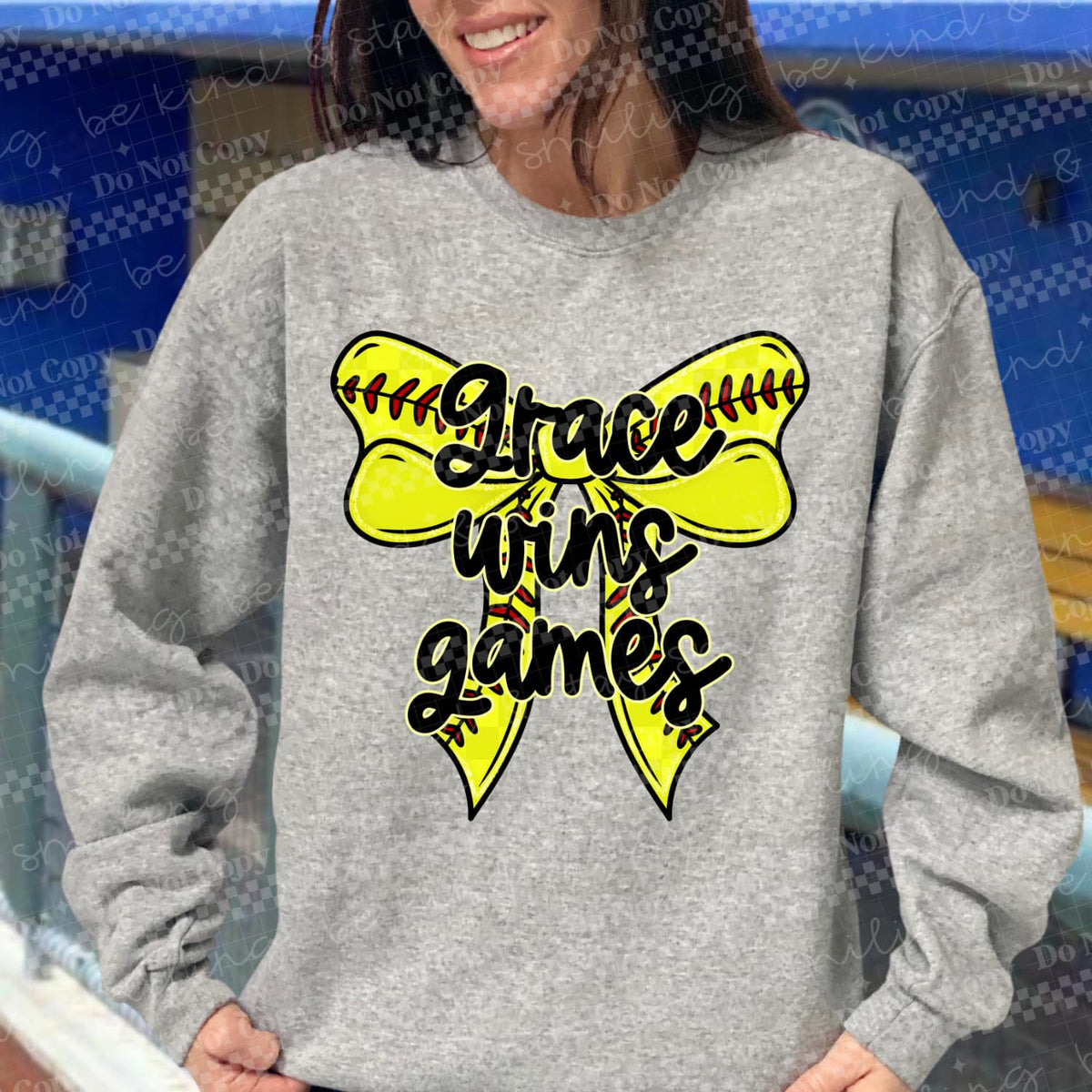 Grace Wins Games (Yellow) - DTF Print – Turtle Dane Co
