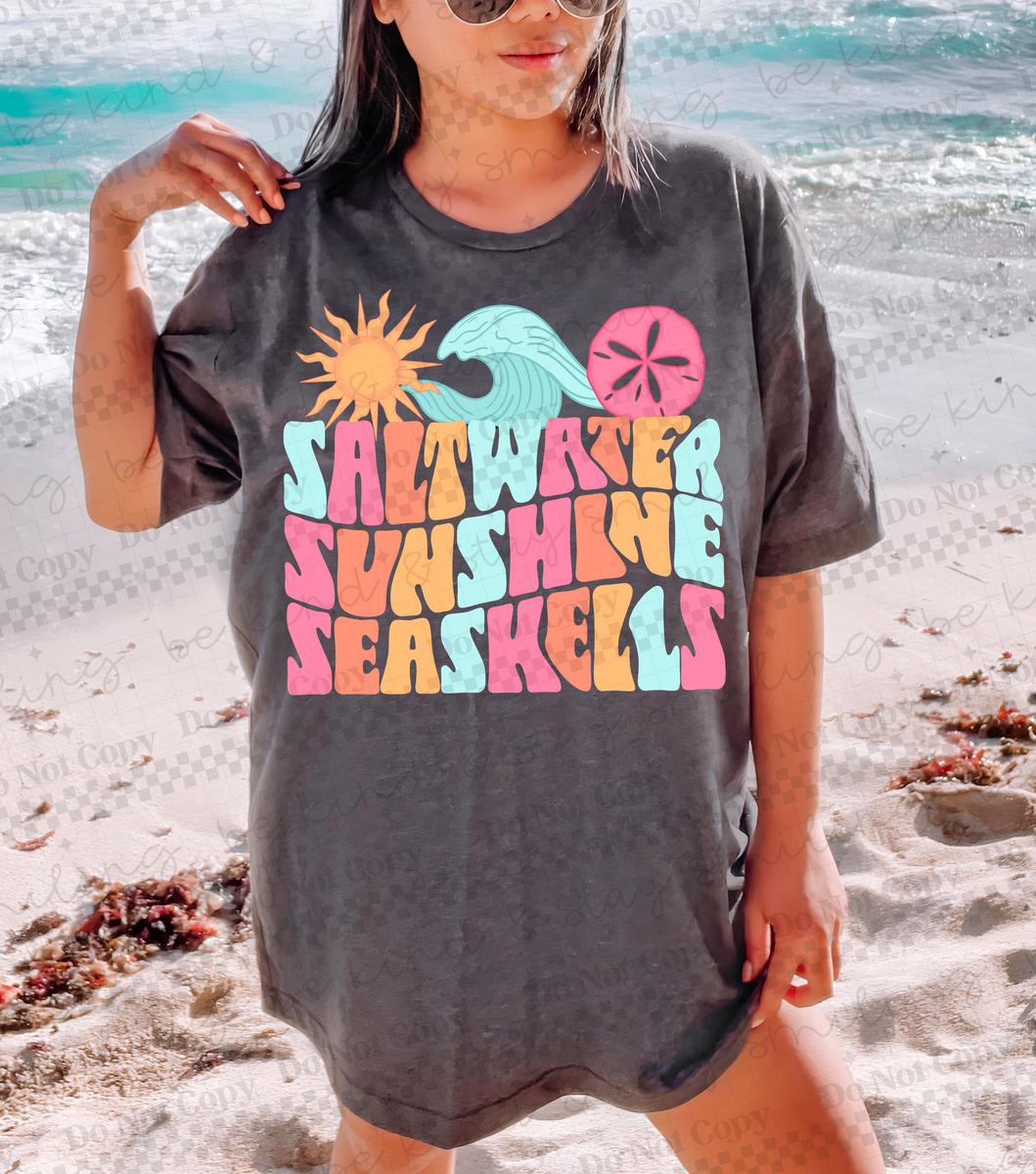 Saltwater Sunshine Sun Shells - DTF Print – Turtle Dane Co