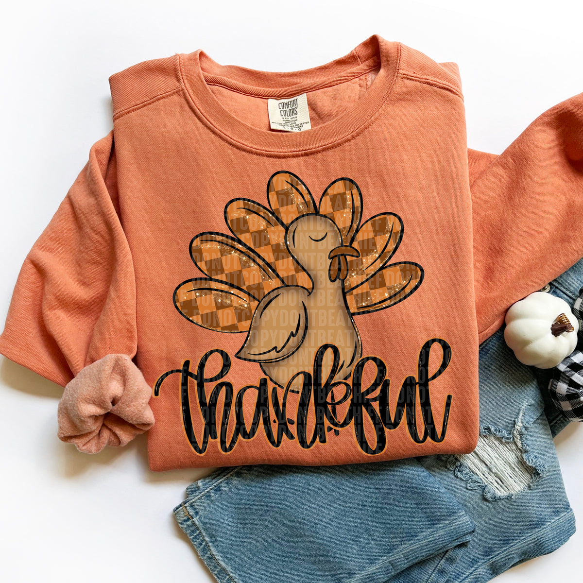 Thankful Turkey - DTF Print – Turtle Dane Co