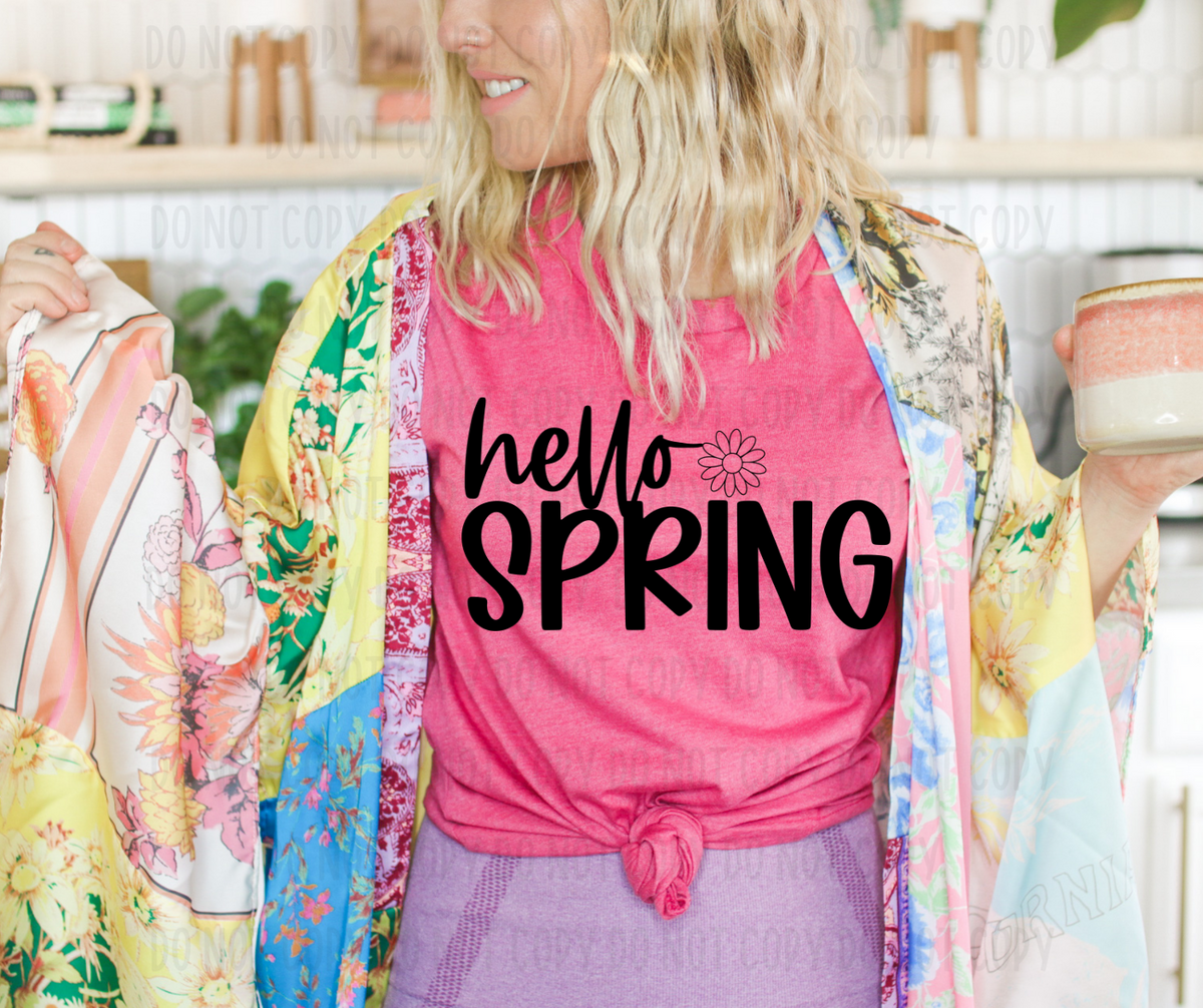 Hello Spring - DTF Print – Turtle Dane Co